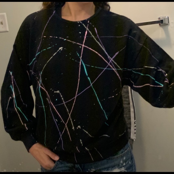 Vintage | Tops | 8s Vintage Pastel Paint Splatter Sweatshirt | Poshmark